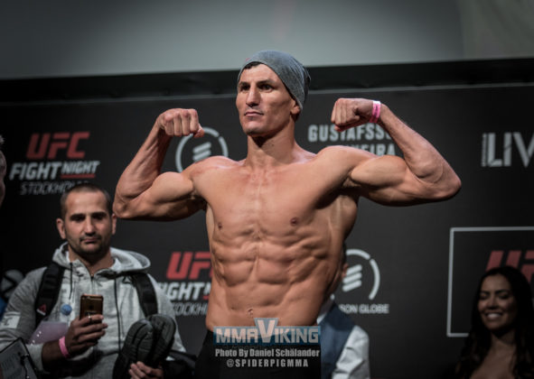 Weigh-in Pics : Oliver Enkamp at UFC Stockholm Debut