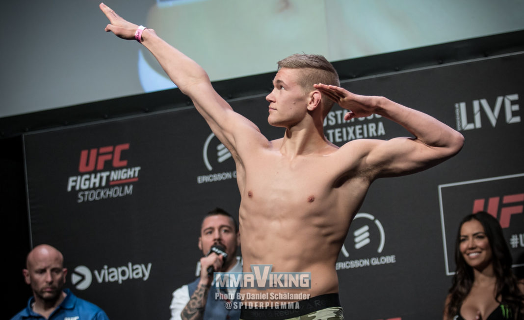 Weigh-in Pics : Oliver Enkamp at UFC Stockholm Debut